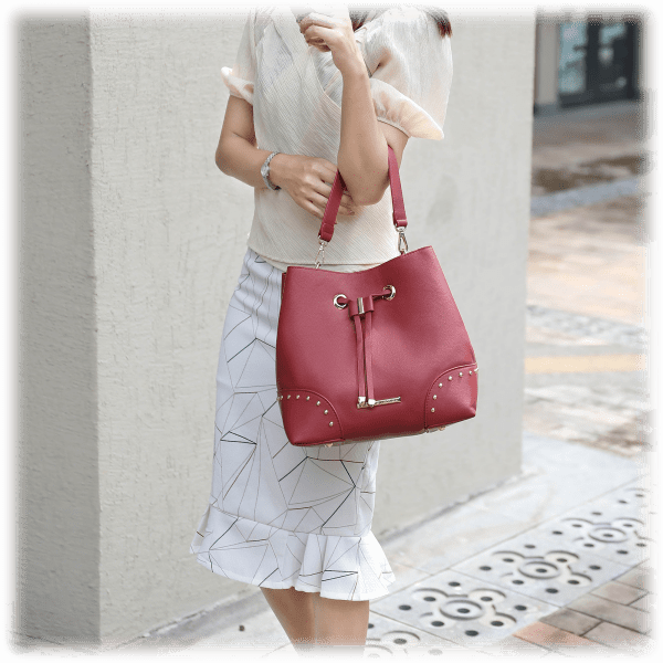 MorningSave: MKF Collection Caroline Solid Bucket Bag with Matching Wallet by Mia K