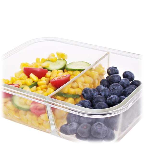 Morningsave Genicook 6 Piece Glass Dual Compartment Food Storage Set