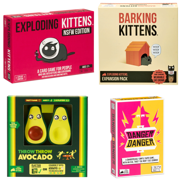 MorningSave: 4-Pack: Exploding Kittens Card Game Bundles