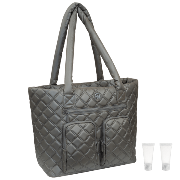 MorningSave: Joan & David Diamond Quilted Parachute Nylon Travel Tote
