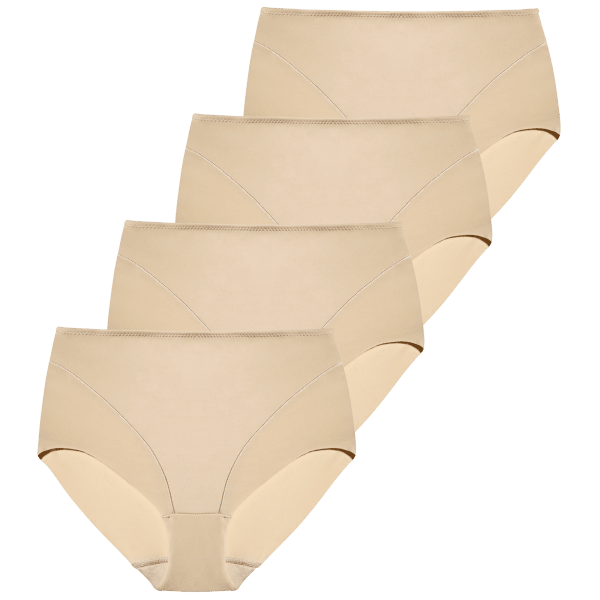 Sidedeal 4 Pack Form Flex Medium Control Laser Cut Shaping Panty