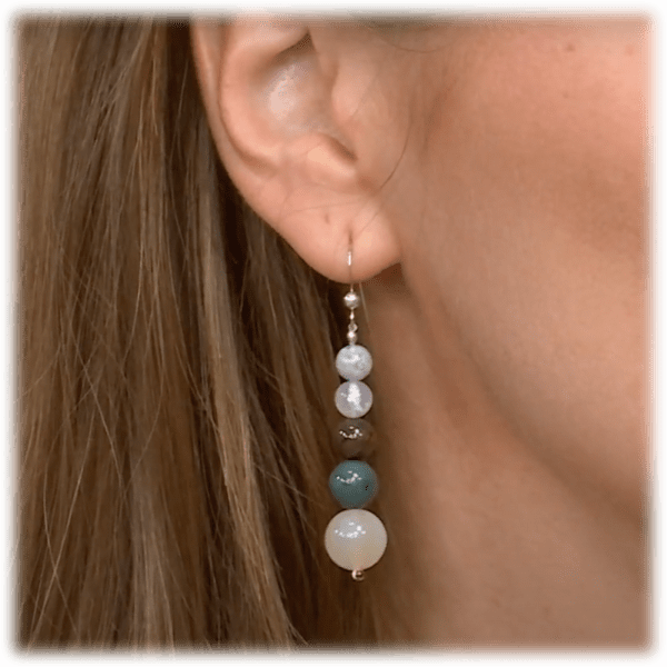 MorningSave: Jay King Multicolor Agate and Chalcedony Bead Drop Earrings