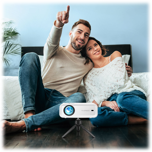 MorningSave: Vivimage Explore 2 Wifi Projector with 120" Projector Screen