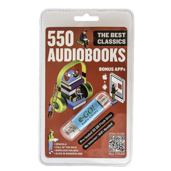 Meh: e-Go Audiobooks (550 classics on 32GB drive / 125 kids classics on ...