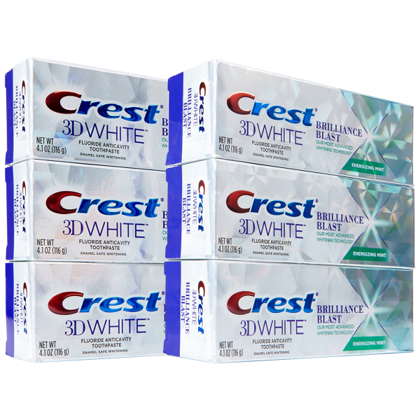 MorningSave: 6-Pack: Crest 3D White Brilliance Blast Whitening Toothpaste in Energizing Mint