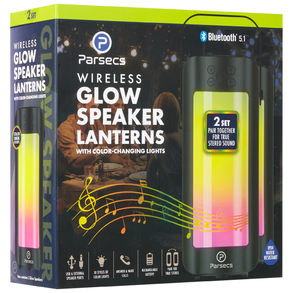 MorningSave: 2-Pack: Parsecs Wireless LED Glow Lantern Bluetooth Speakers MorningSave: 2-Pack: Parsecs Wireless LED Glow Lantern Bluetooth Speakers