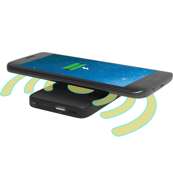 Qi Charging 4000 mAh Wireless Power Bank w/ Suction Cups by Bytech