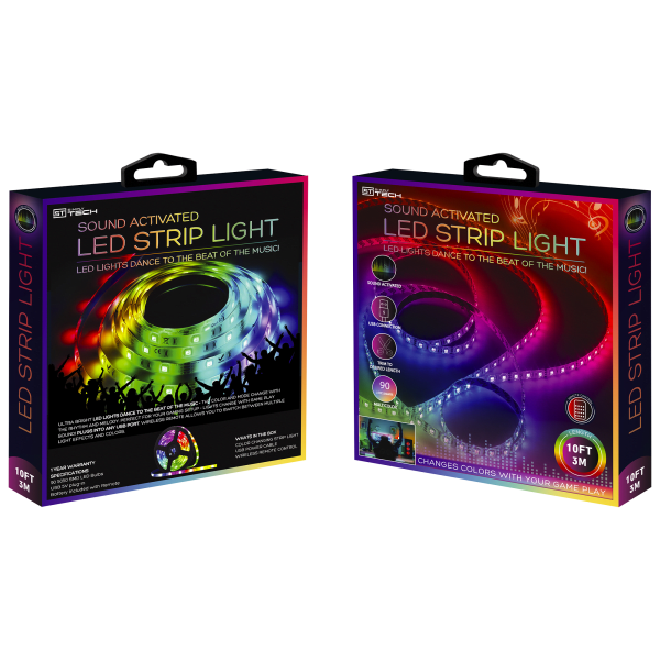 Meh: 2-Pack: SimplyTech 10ft Sound Activated LED Strip Lights with ...