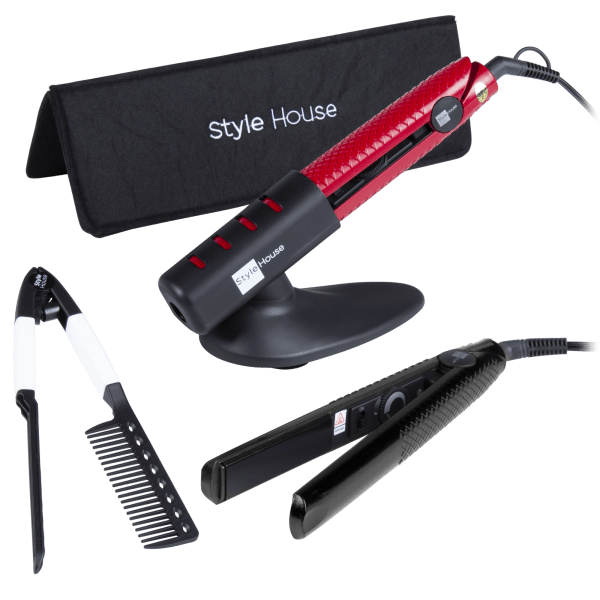 Style House Professional Ceramic Styling Iron with Accessory Set