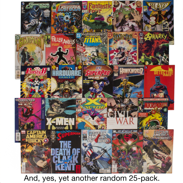 25 Random Marvel and DC Comic Books