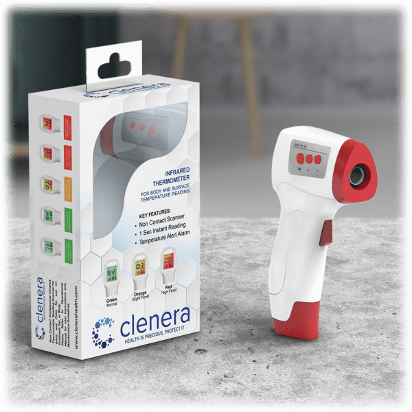 Meh: 2-Pack: Clenera Non-Contact Infrared Digital Forehead Thermometers