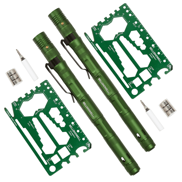 Meh: 4-Pack: Bell + Howell 9-in-1 Tac Pens with Tool Cards & Extra ...