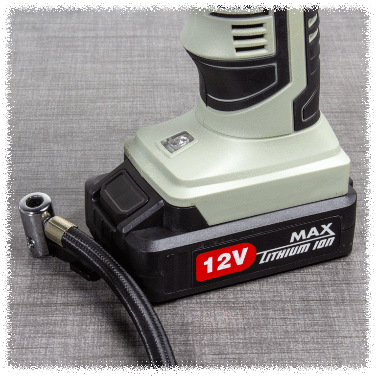 MorningSave: Caliber 12 Volt Cordless Inflator with Bag and Battery