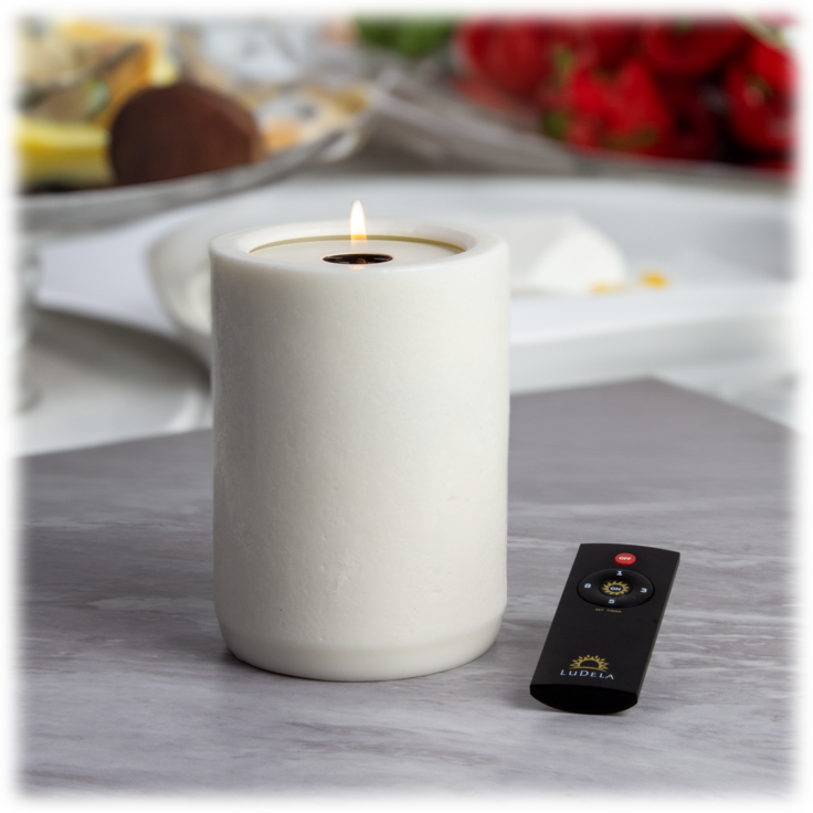 MorningSave: LuDela Remote Control Real Flame Candle Set
