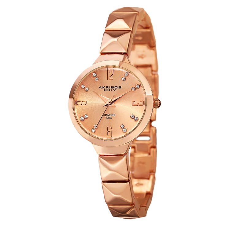 MorningSave: Akribos XXIV Ladies Genuine Diamond Pyramid Watch