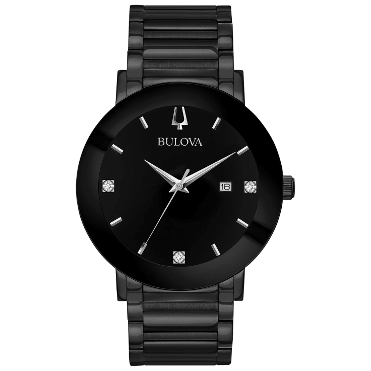 SideDeal: Bulova Diamond Accent Black Mens Watch 98D109