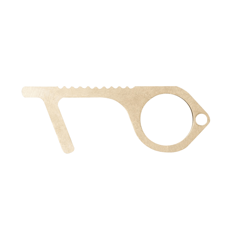 MorningSave: 2-Pack: Alloy Antimicrobial Brass No-Touch Keychain Tool