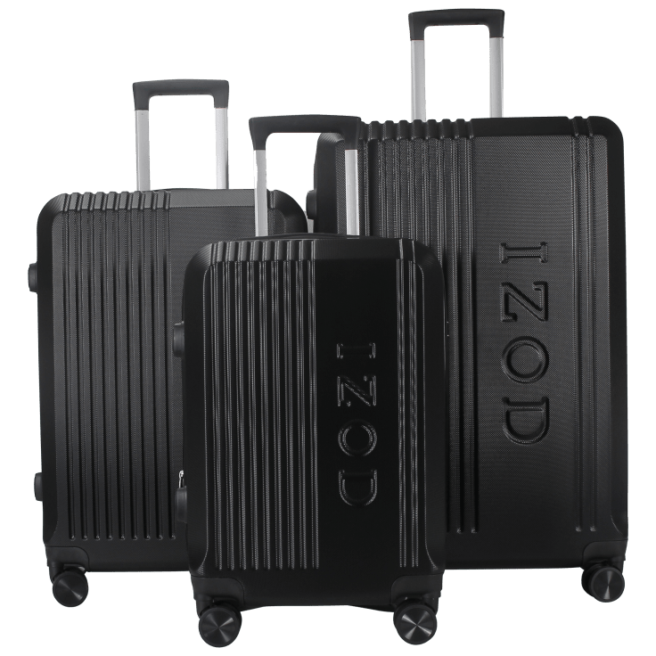 MorningSave: IZOD Zane 3-Piece Expandable ABS Luggage Set