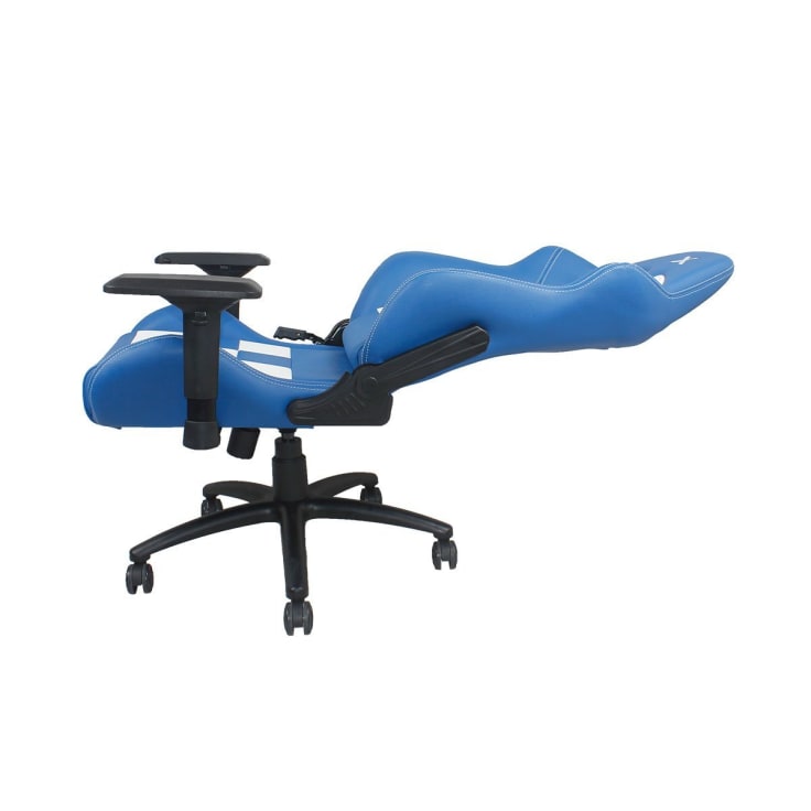 MorningSave: Finish Line Blue/White Checkered Gaming Chair by RapidX