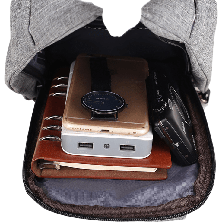 MorningSave: Anti-Theft Chest Bag with USB Charger