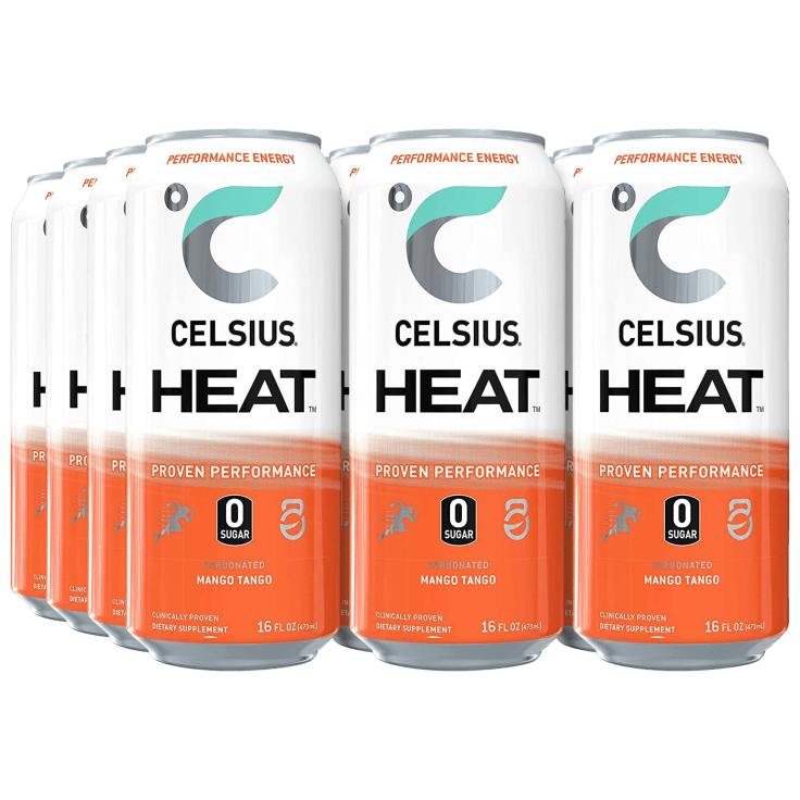 SideDeal: 12-Pack: Celsius HEAT Performance Energy Drink 16 oz (Mango ...