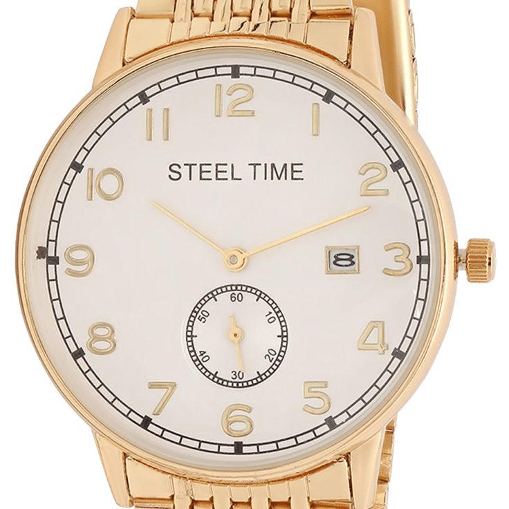 MorningSave: SteelTime Men's Alloy Face Bracelet Watches