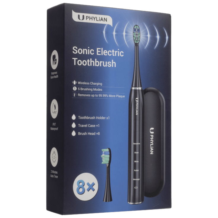 MorningSave: Phylian 6015 Sonic Electric Toothbrush with 8 Brush Heads ...