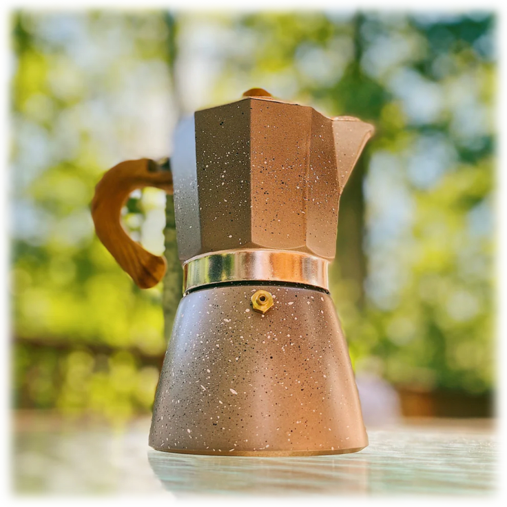 MorningSave: Tognana Wood & Stone 6-Cup Espresso Cuban Coffee Maker