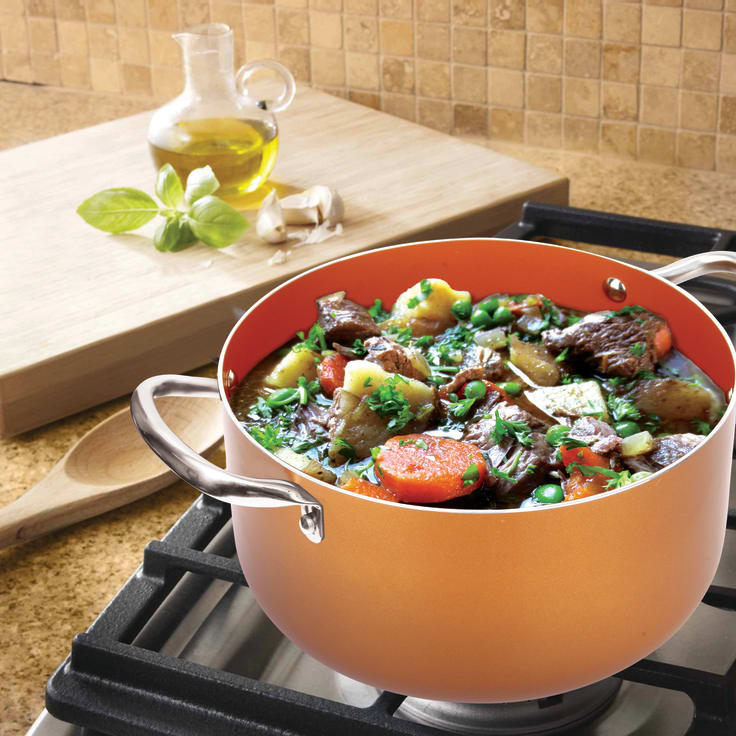 MorningSave: Copper Luxury 10-Piece Copper Cookware Set