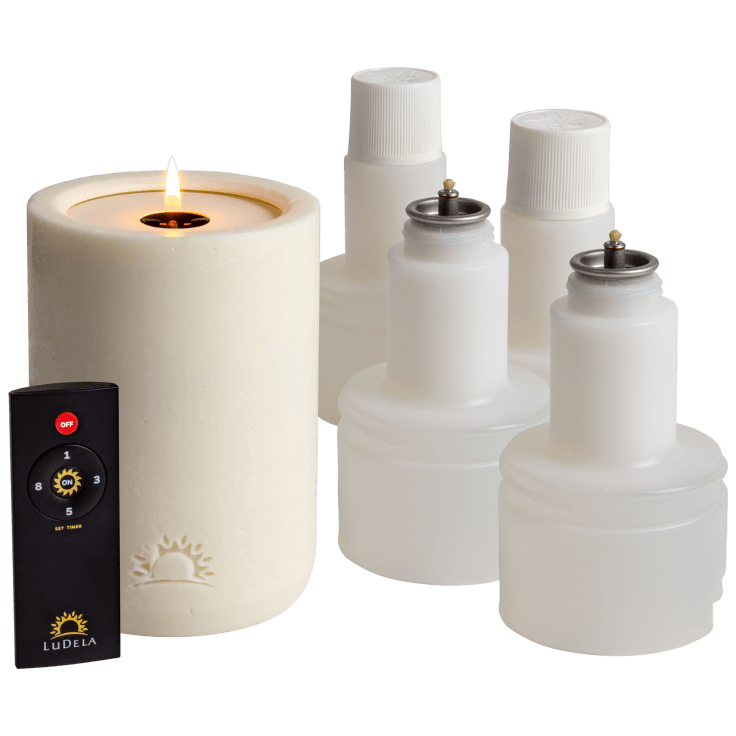 MorningSave: LuDela Remote Control Real Flame Candle Set