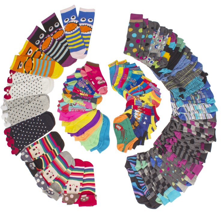 MorningSave: Random Socks (5-Pack Men's or Women's, 12-Pack Boy's or ...