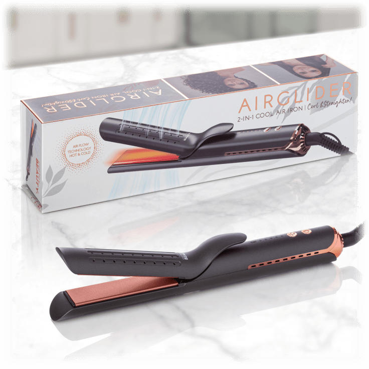 Shop Univision: Cortex Beauty AirGlider 2 en 1 Plancha/Rizador de Aire Frío