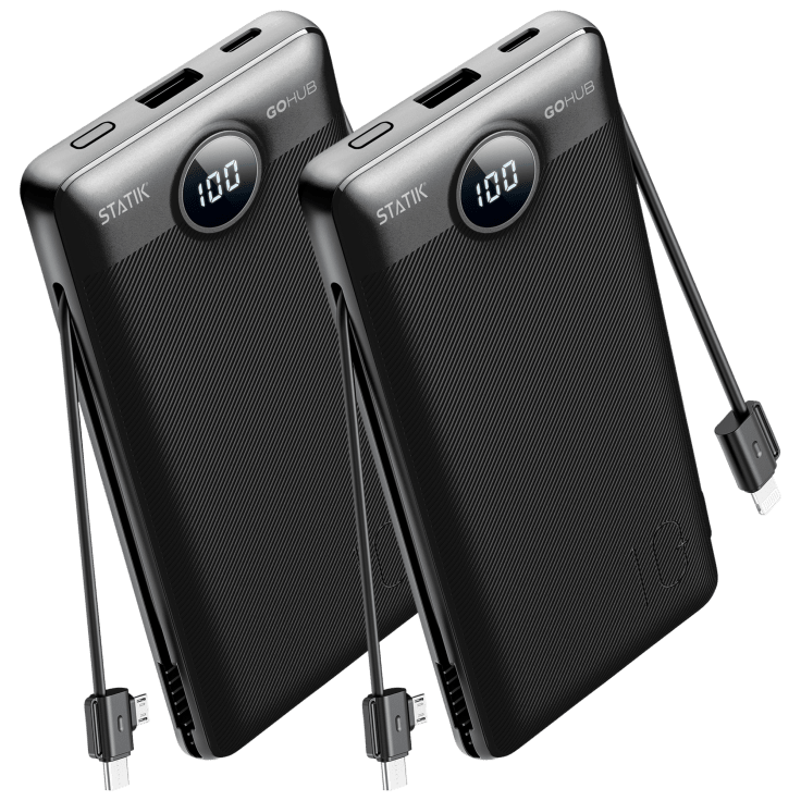 SideDeal: 2-Pack: Statik GoHub 10,000mAh 6-in-1 Powerbank and Charger