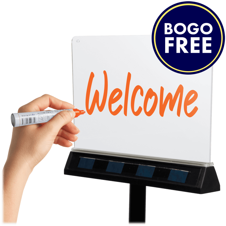 MorningSave: BOGO FREE: Idea Works Acrylic Solar Sign with Marker