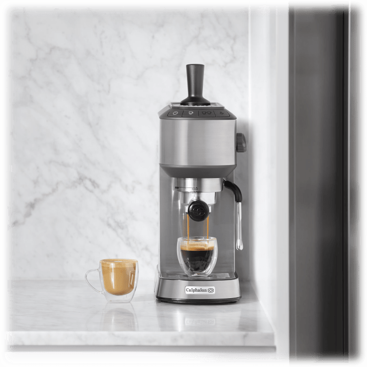 MorningSave: Calphalon Compact 15-Bar Espresso Machine with Milk Frother