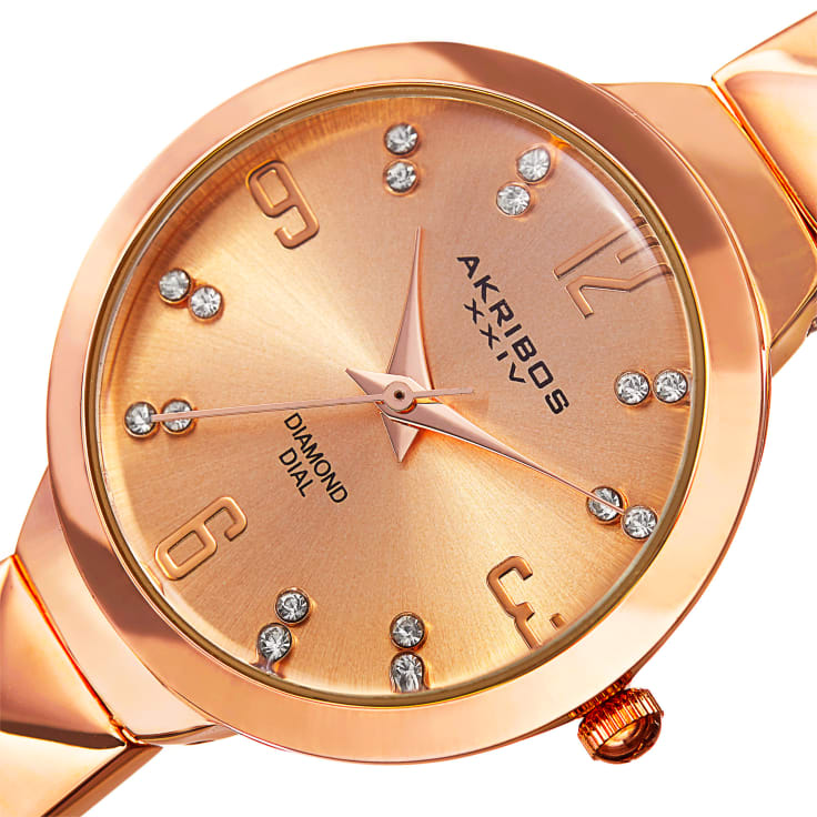 MorningSave: Akribos XXIV Ladies Genuine Diamond Pyramid Watch