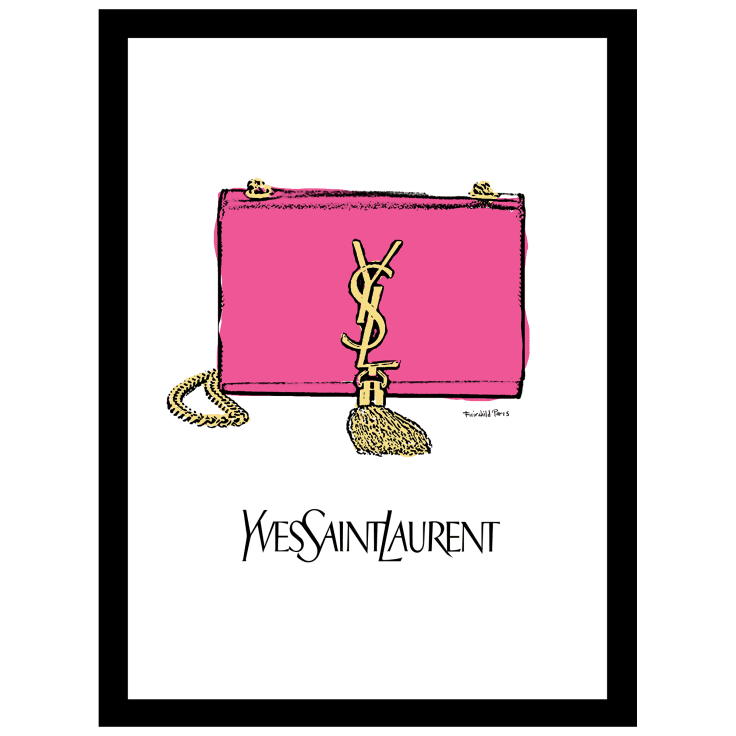 MorningSave: Yves Saint Laurent Purse - 14"x18" Framed Print
