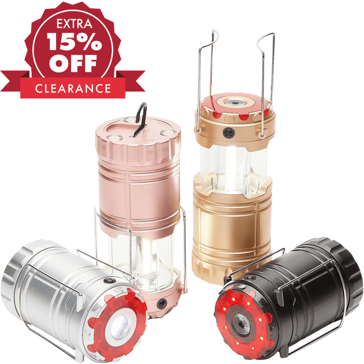 MorningSave: 4-Pack: SecureBrite Pop-Up Lanterns with Emergency Lights