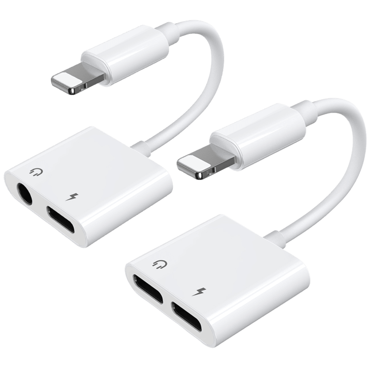 MorningSave: 2-Pack: Geek Supply 2-in-1 Audio Adapter Splitter for iPhone
