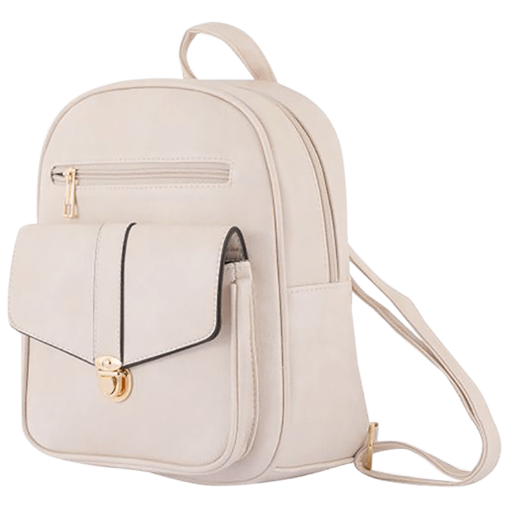MorningSave: Malibu Skye Zoey Solid Backpack with Front Pocket