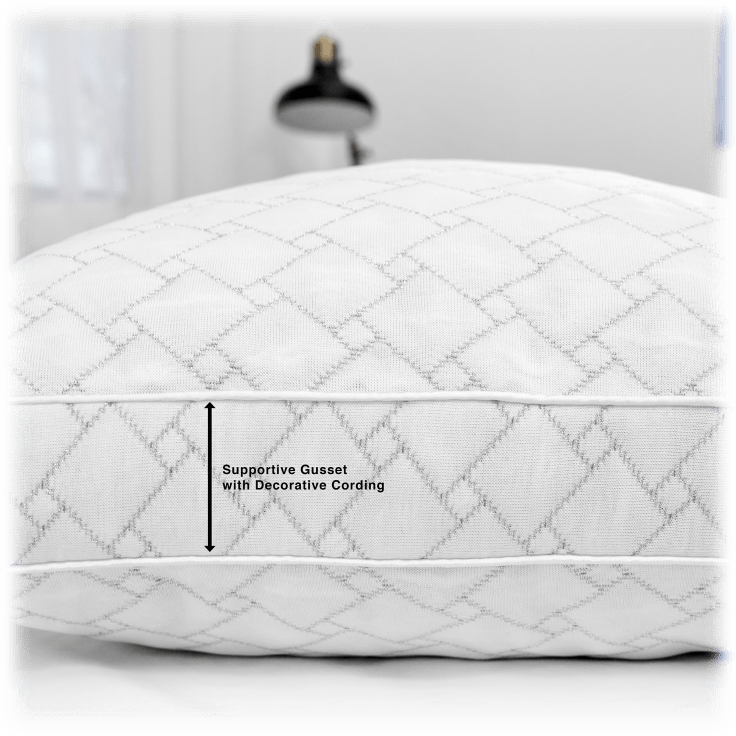 SensorGel Memory Foam Cluster Pillow with Charcoal Infused Cover