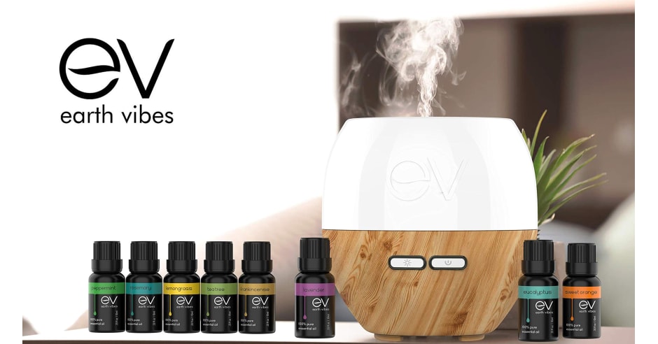 MorningSave: Earth Vibes Ultrasonic Essential Oil Diffuser