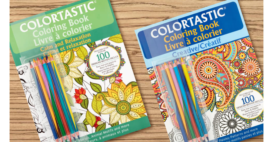 MorningSave: 2-Pack: Colortastic Coloring Books with Colored Pencils