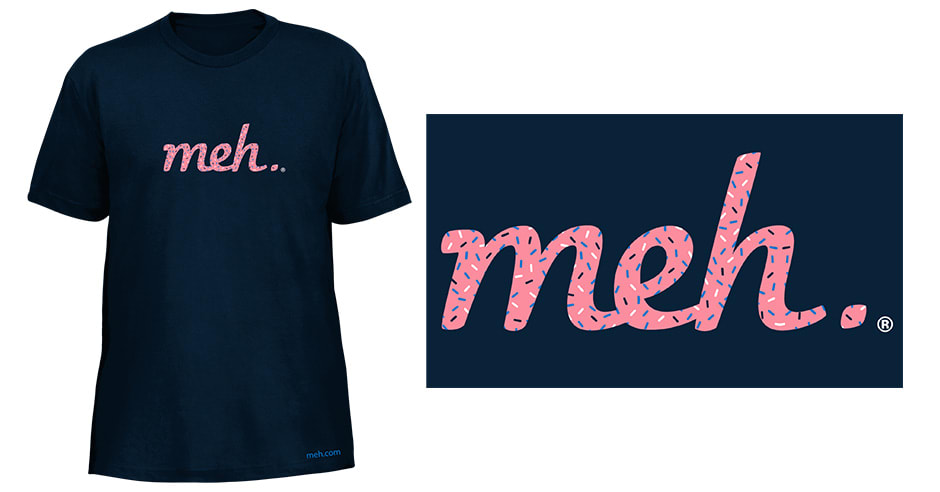 Meh: Meh Shirt with Frosting and Sprinkles