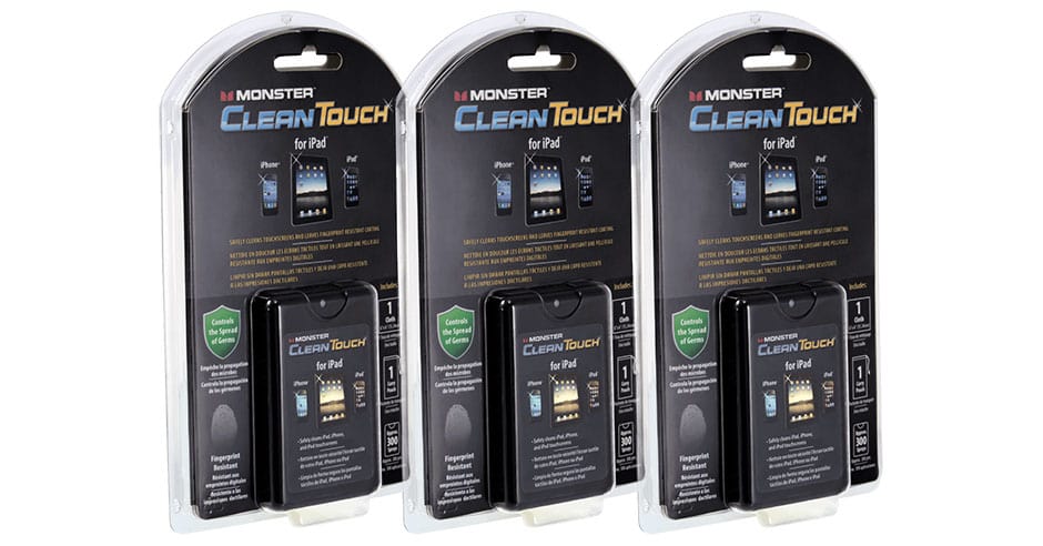 Meh: 3-Pack: Monster CleanTouch Spray and Microfiber Cloths