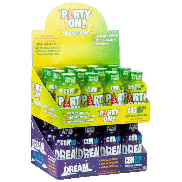 Sidedeal 24 Pack Single Serve Cbn Dream Sleep Or Cbg Party Energy Shots 2oz Each 