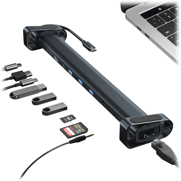 MorningSave: Ethos 10-in-1 USB C Hub New Type-C Expansion Adapter