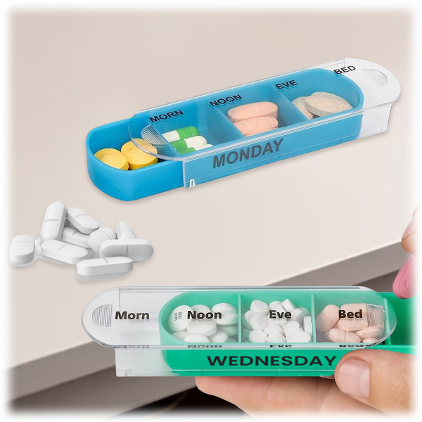 SideDeal: 2-Pack: Thera Rx Stackable Daily Pill And Medicine Organizer