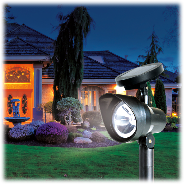 MorningSave: 2-Pack: Brookstone Ultra Bright Solar Powered Spotlight