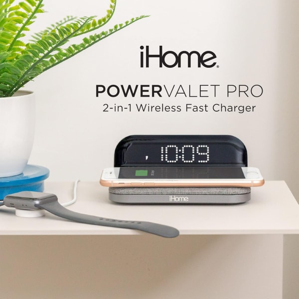 MorningSave: iHome 15W Wireless Charger with Alarm Clock and USB-A Port